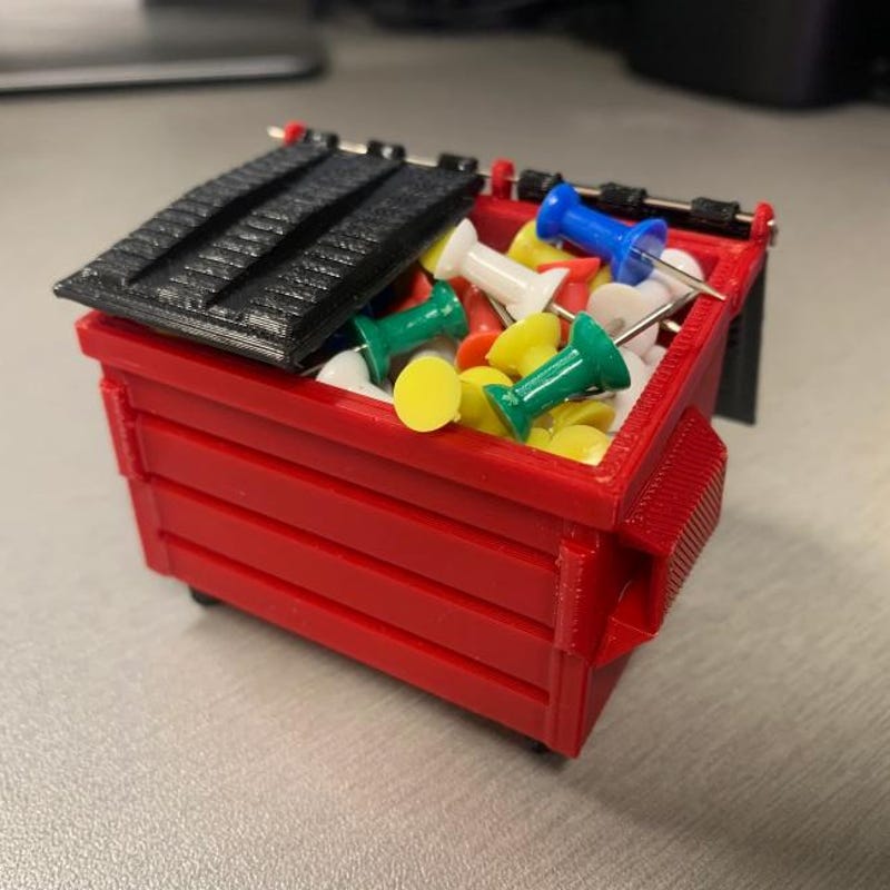 Mini 3d Printed Dumpster - Etsy