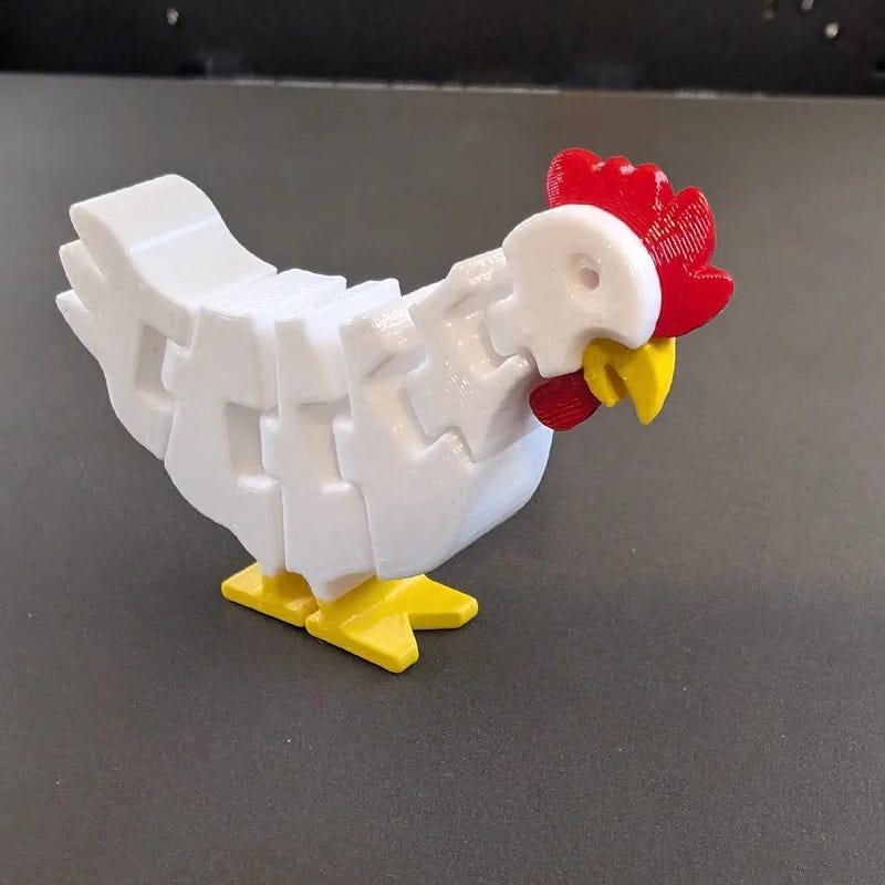 3d Printed Chicken Fidget - Etsy
