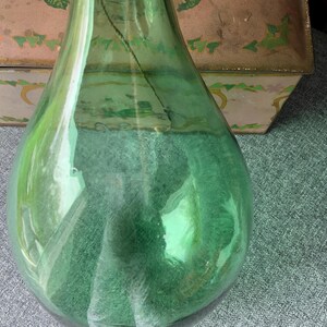 Antique Blown Glass Green of VCP Piegaro Round Bottom Bottle With ...