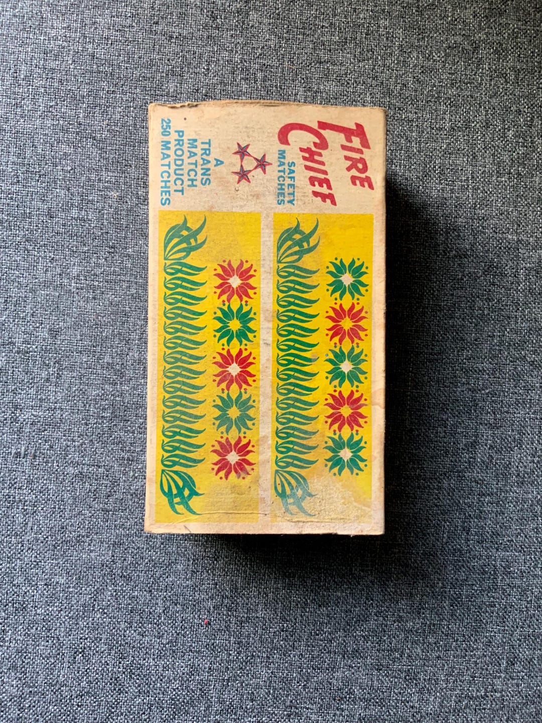 Vintage Fire Chief Safety Matches in Decorative Box - Etsy