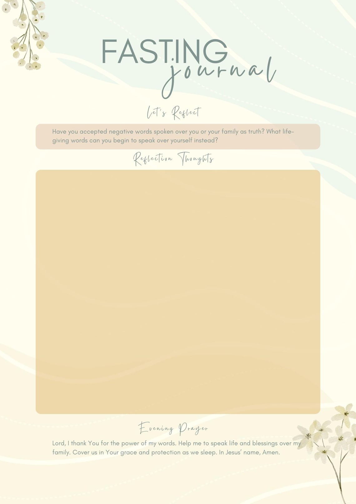 Fasting Journal: A Guided 7-day Spiritual Fasting Plan for Breaking ...