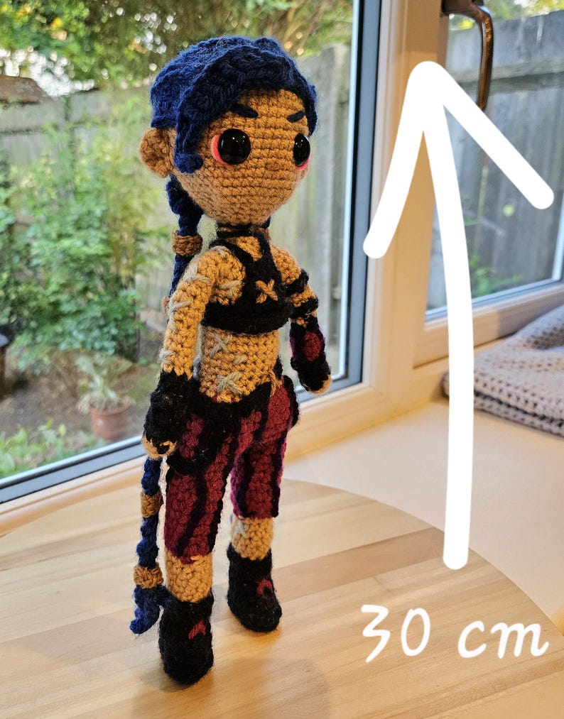 Handmade Crochet Jinx Plushie - Amigurumi Doll Inspired by Arcane, League of Legends - Etsy