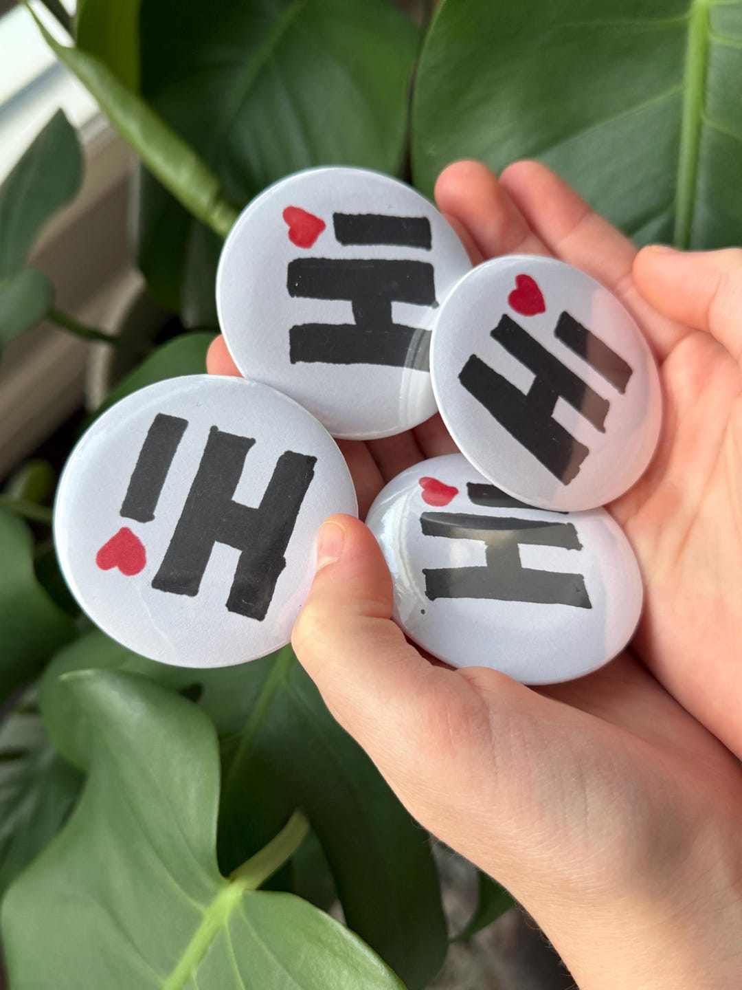 Hi Button - Etsy