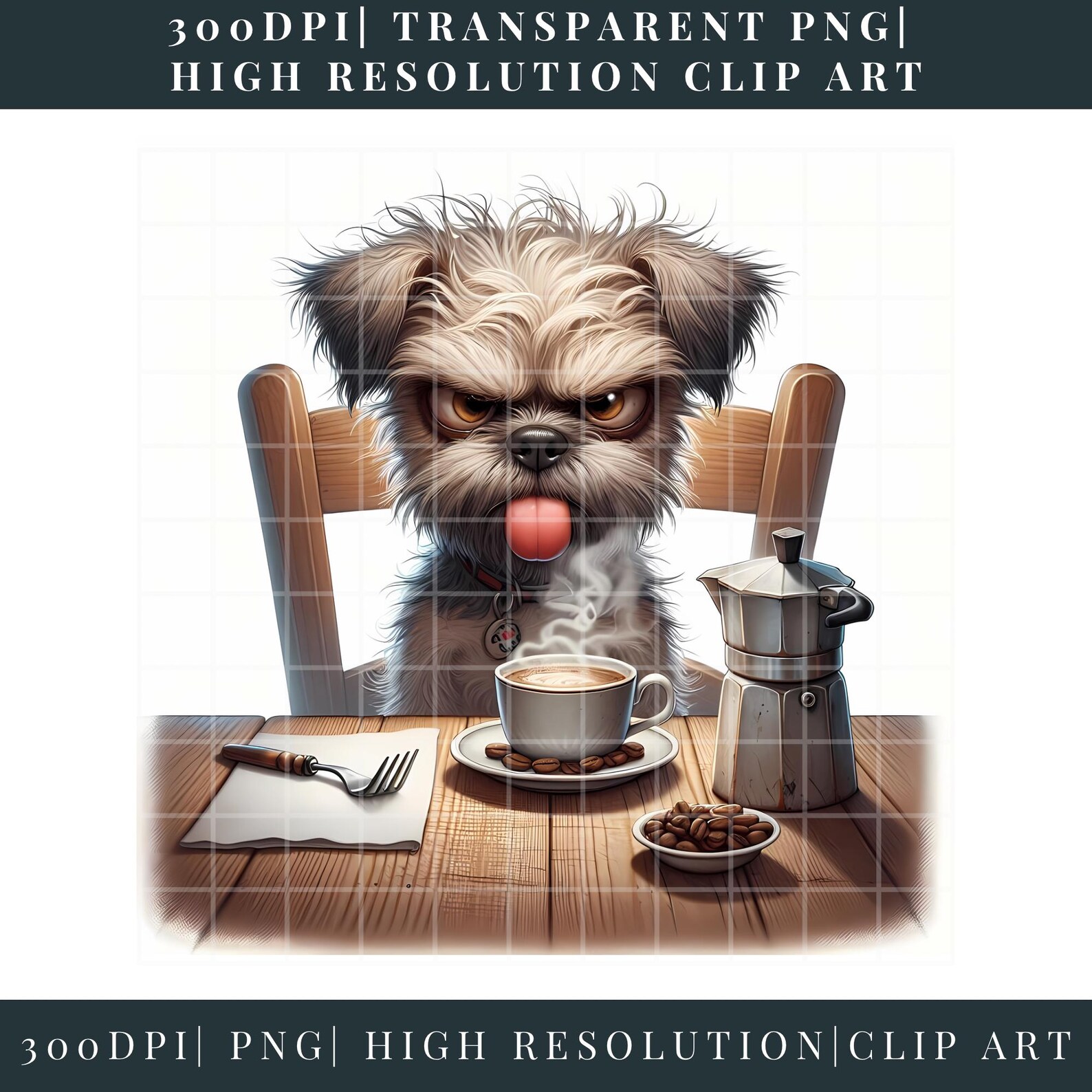 Dog Clipart PNG | Grumpy Dogs Sublimation Clip Art | Animals Puppy ...