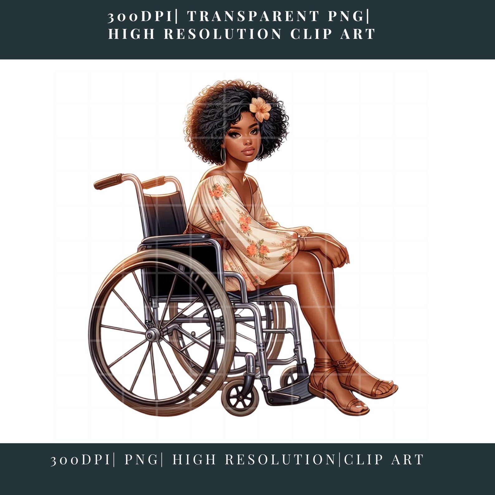 Wheelchair Clipart , PNG Women in Wheelchair , Sublimation Png , Big ...