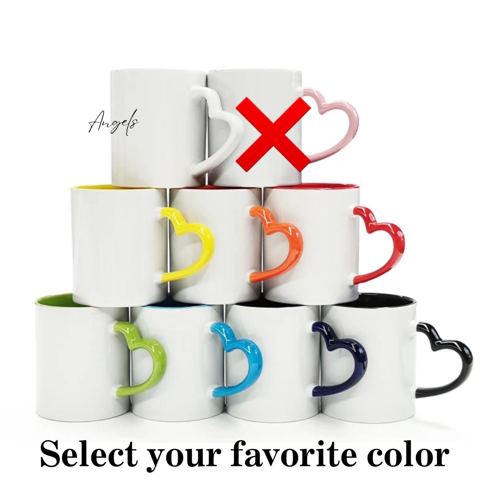 Personalized Heart Handle Mug: Custom Photo Gift - Etsy