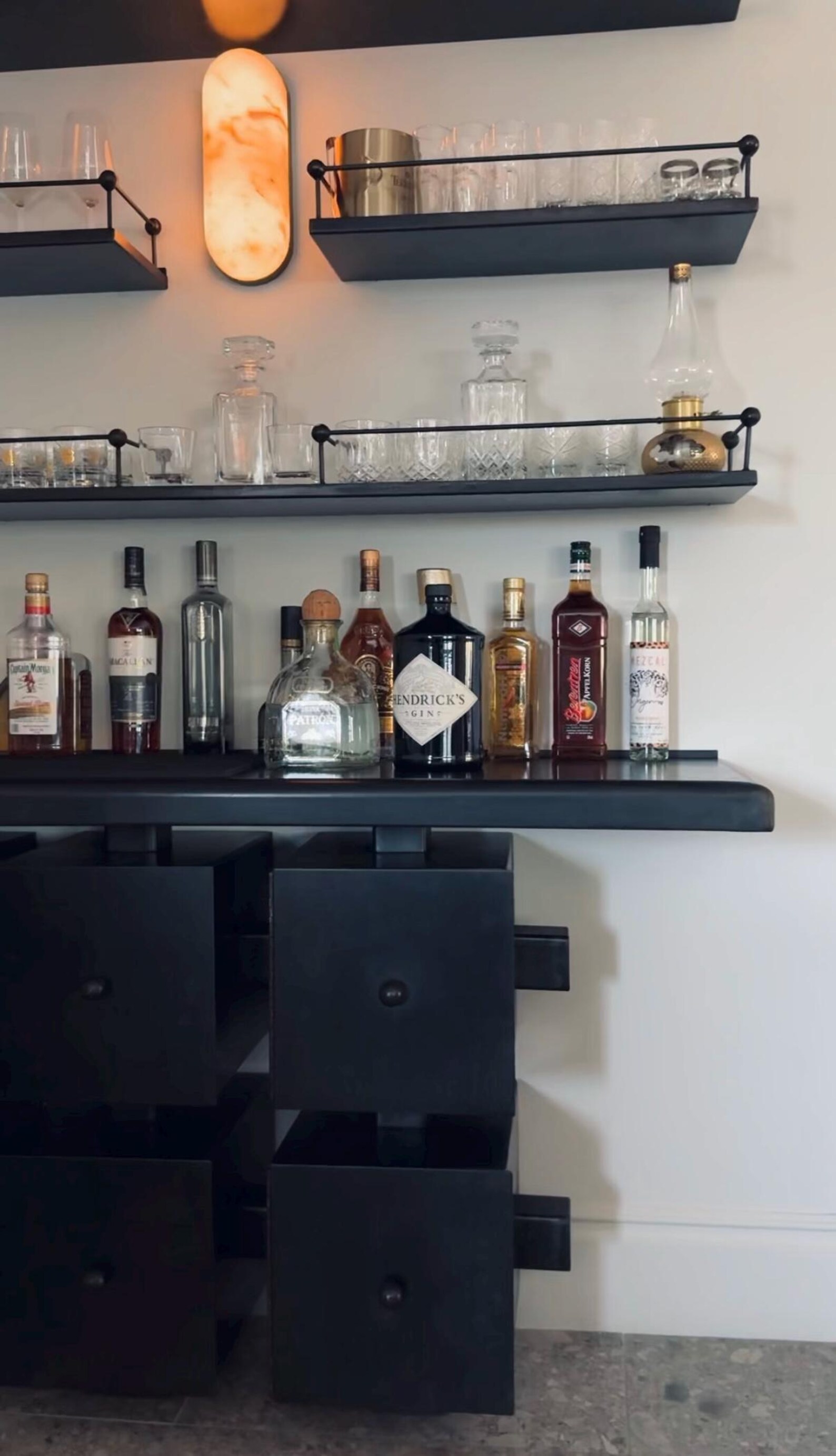 Custom Patinated Metal Shelving | Modern Open Wall Shelves for Home or ...
