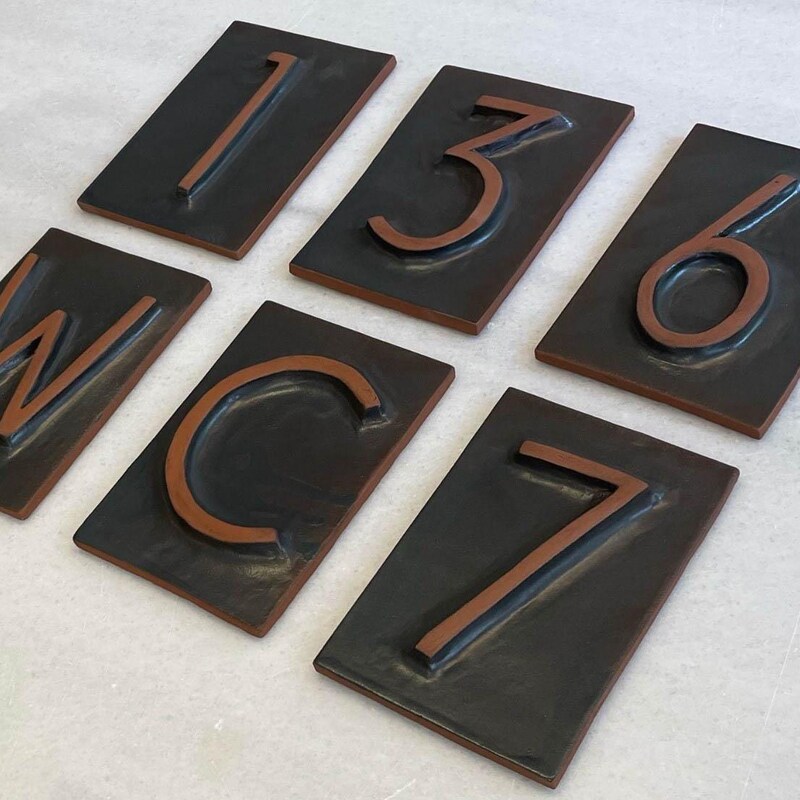 Ceramic House Numbers - Etsy