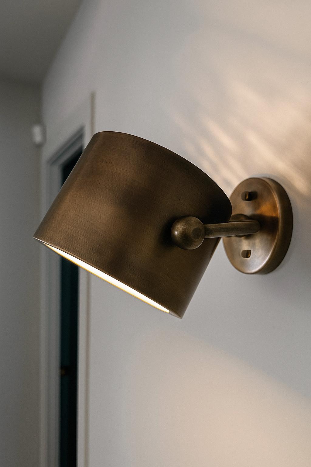 Adjustable Brass Wall Sconce: Mid-century Modern Directional Light - Etsy