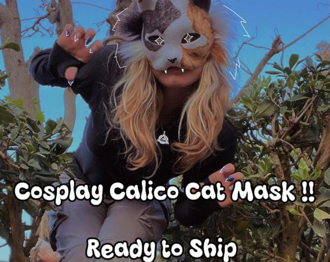 Therian Calico Cat Mask || Furry || Cosplay || Animal Costume - Etsy