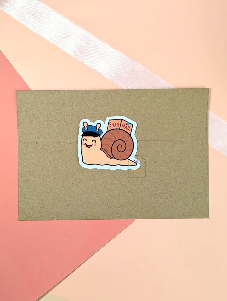 Snail Mail Club Sticker - Happy Mail Decor | Cute Postman Snail ...