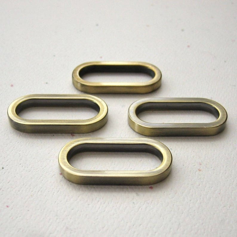 Oval or Rectangle D Rings Antique Brass Plated Purse Hardware - Etsy