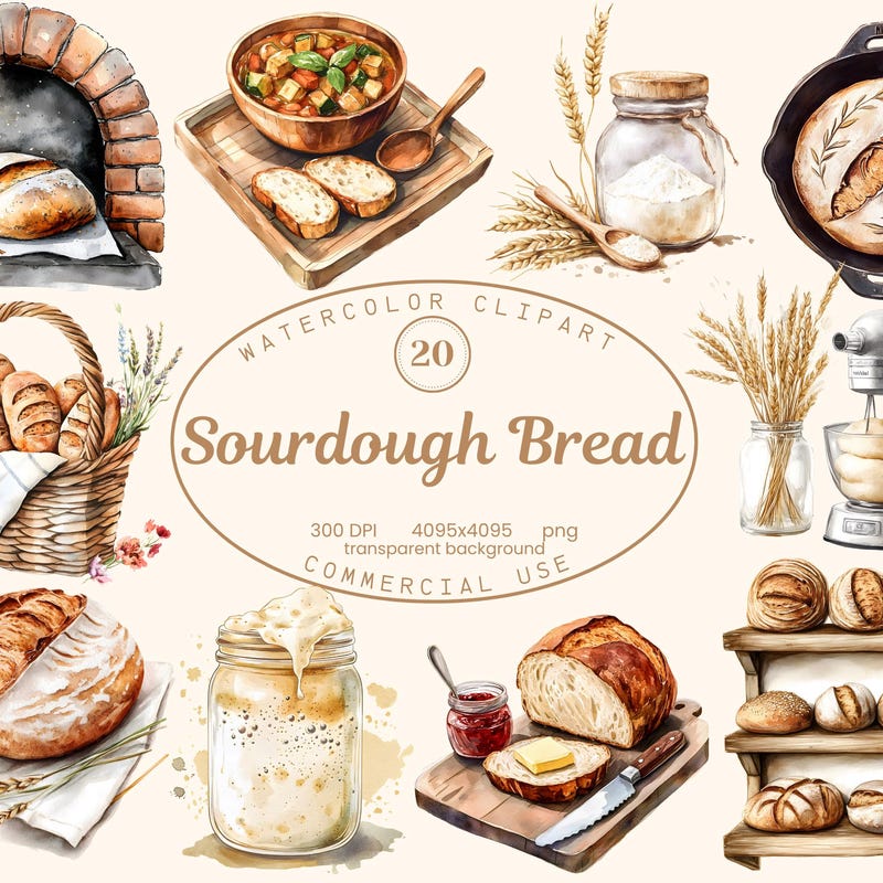 Bread Making Clipart - Etsy