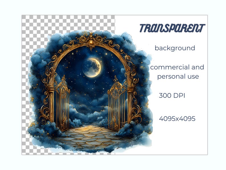 Celestial Clipart Collection, Moon and Stars 20 PNG Illustrations ...