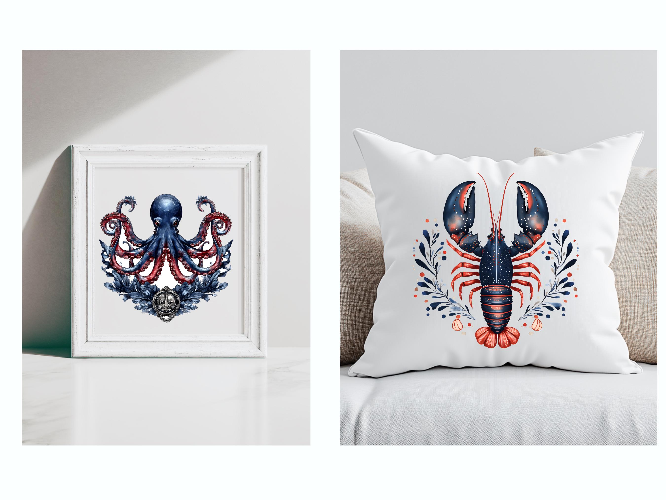 Nautical Clip Art Collection, Vintage Sea Side 20 PNG Illustrations ...