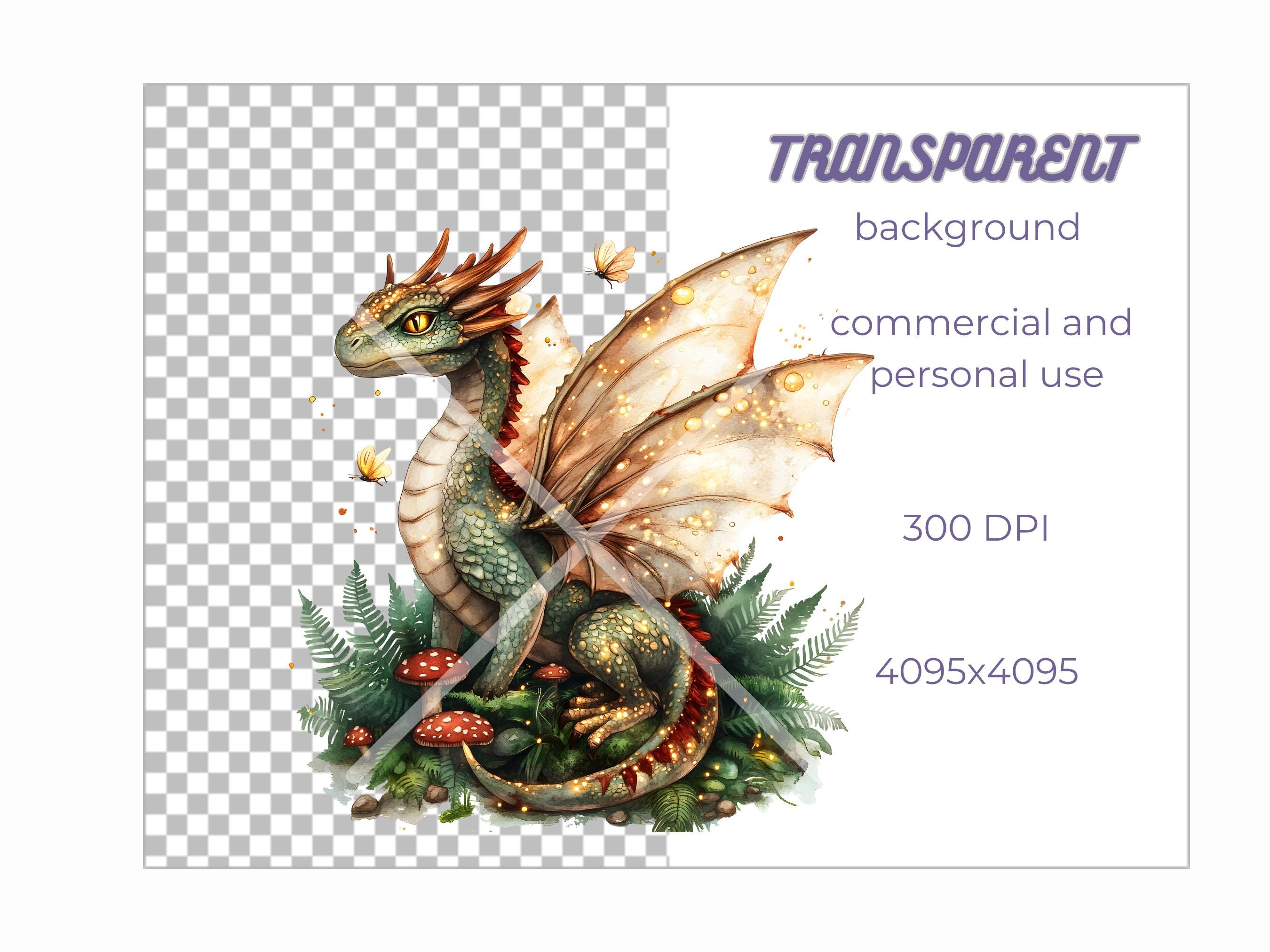 Fantasy Dragons Clipart Collection, Fairy Tale 20 PNG Magical ...