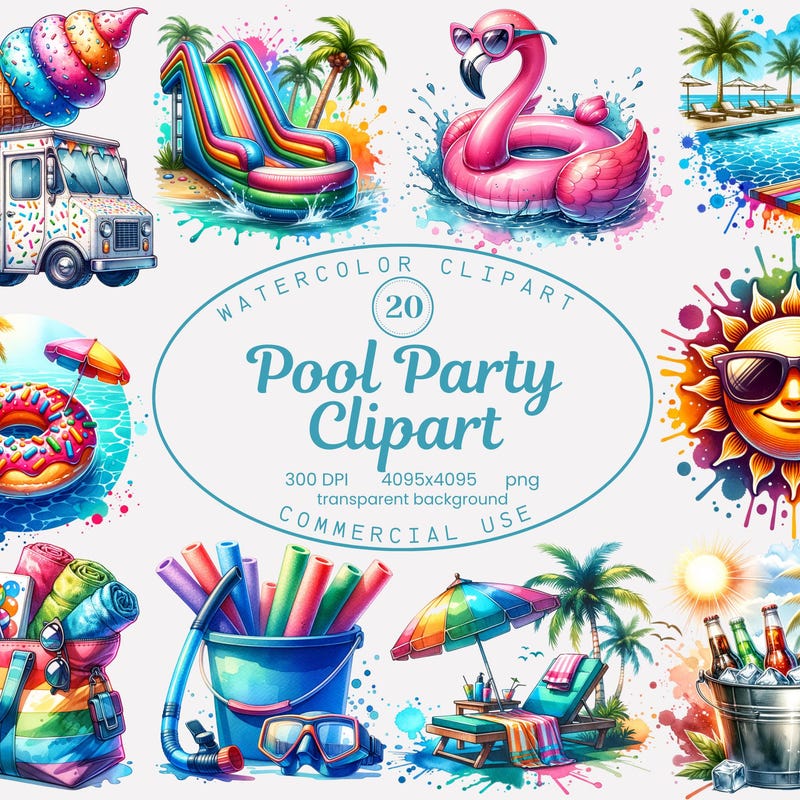 Pool Float Clipart - Etsy