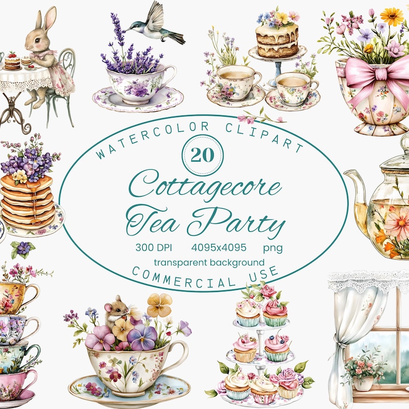 Tea Party Clip Art - Etsy