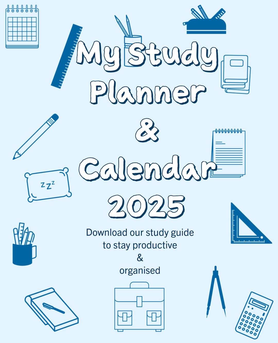 Study Planner & Calender With Key Dates - Etsy UK