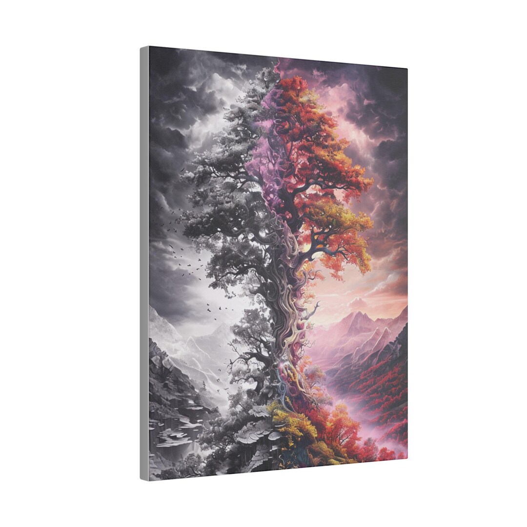 Vivid Canopy Split Spectrum Tree Art - Etsy