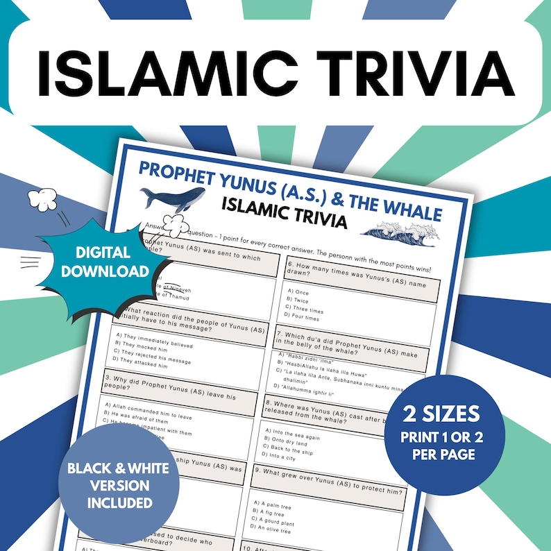 Prophet Yunus & the Whale Islamic Trivia Game | Muslim Game | Ramadan ...