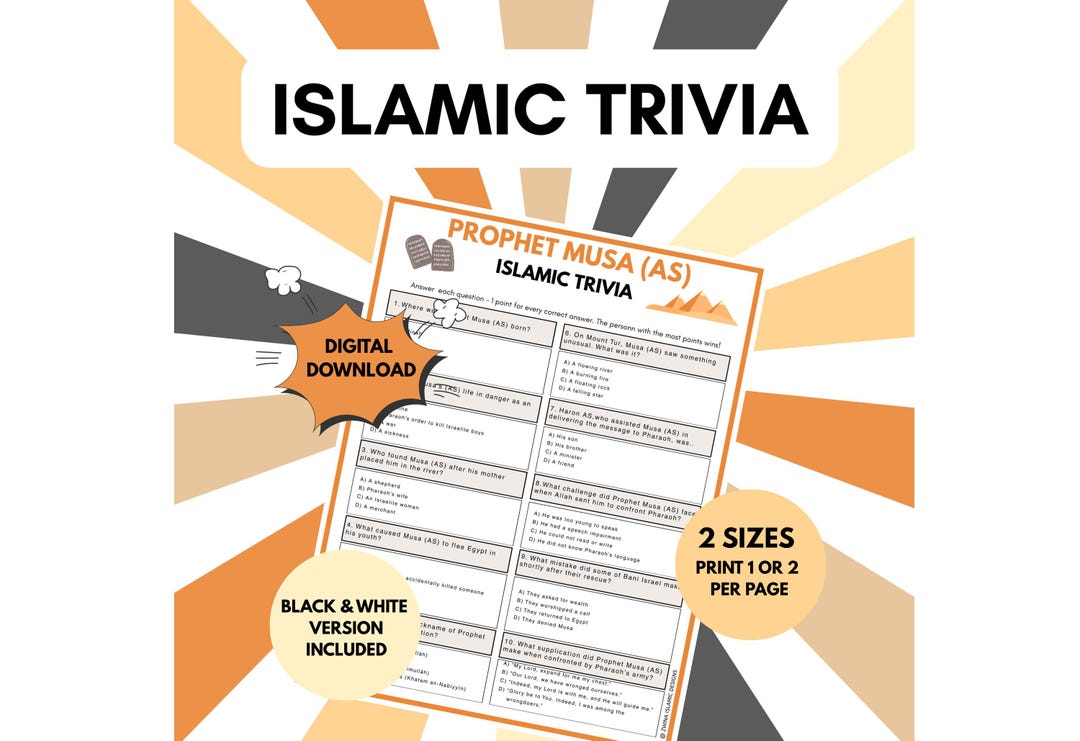 Prophet Musa (AS) Islamic Trivia Game | Muslim Game | Ramadan Activity ...