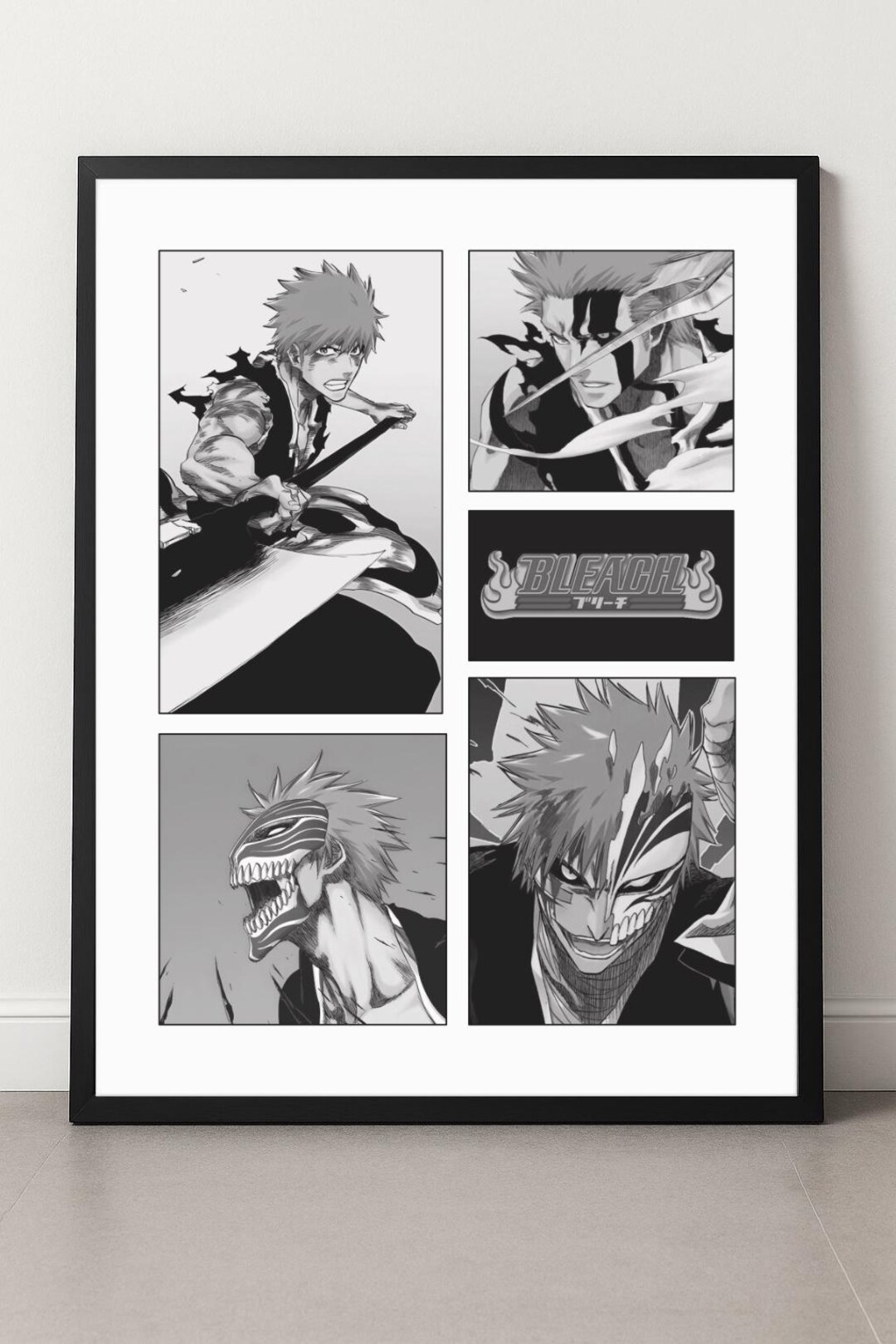 Ichigo Kurosaki Digital Poster, Bleach Anime Poster, Japanese Wall Art ...