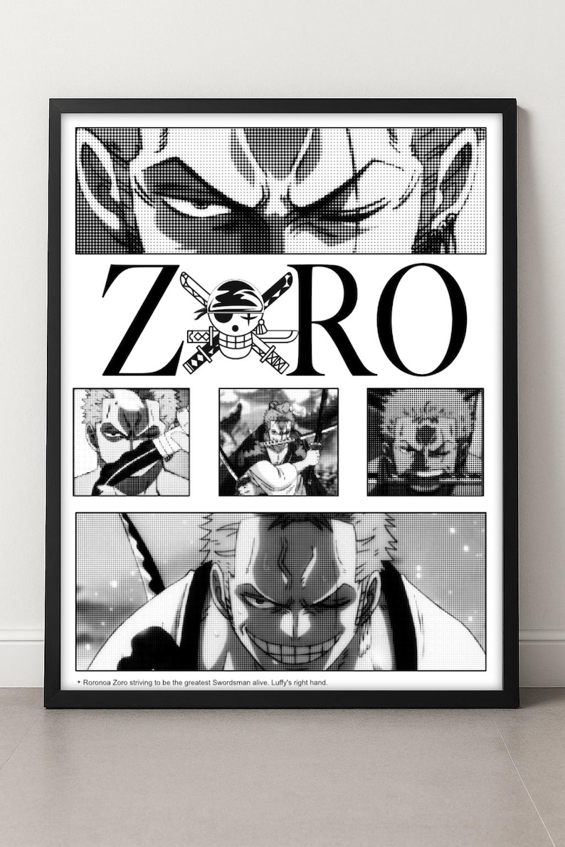 Manga Poster - Roronoa Zoro - Anime Posters - Digital Print - Zoro ...