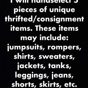 Thrifted/consignment Clothes Box, Affordable Clothes, Wardrobe Restock ...