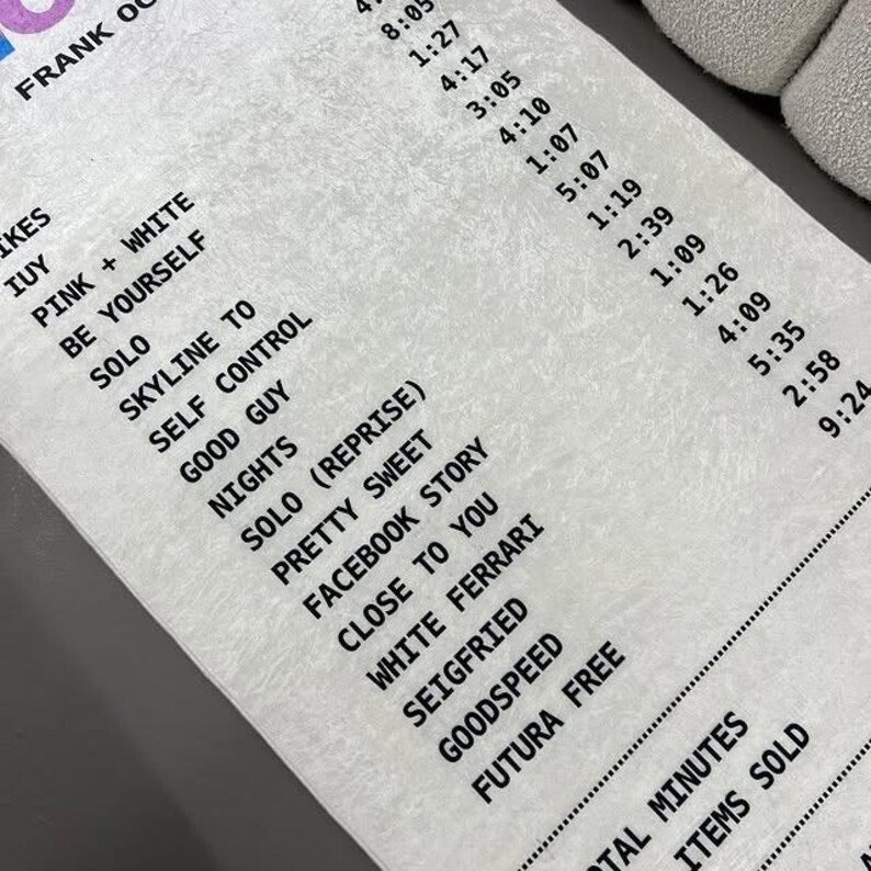 Blonde Check Carpet Modern Receipt-inspired Rug, Non-slip, Machine ...