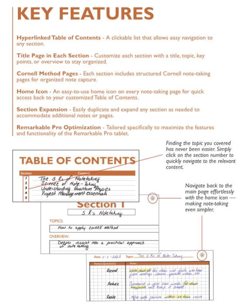 Interactive Cornell-method of Note Taking. This Workbook Features the ...