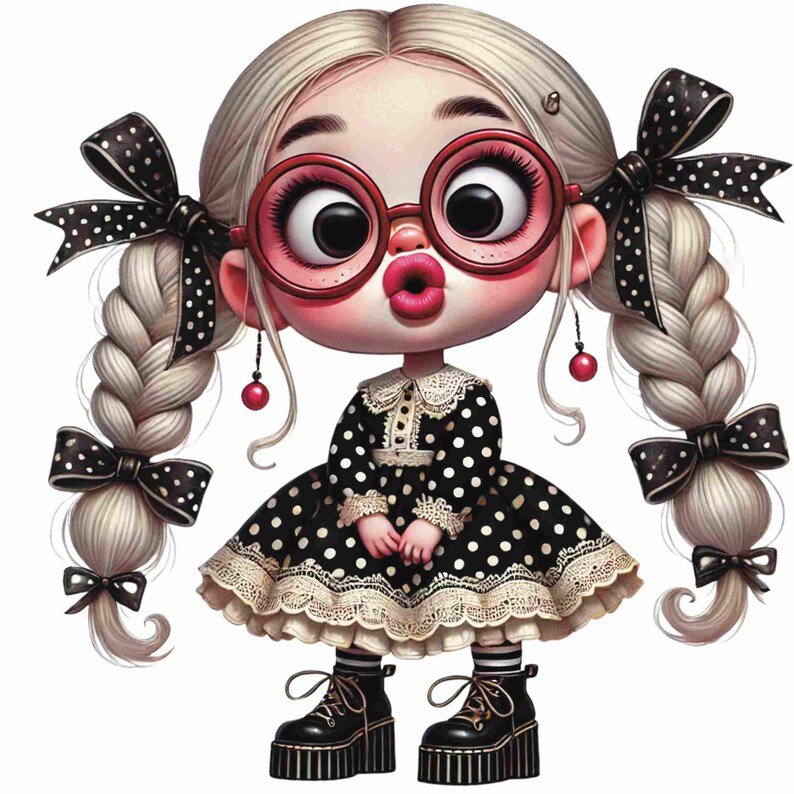 Polka Dot Glam Girl Pose – Eco Solvent Heat Transfer #17 - Ready to Press - Etsy