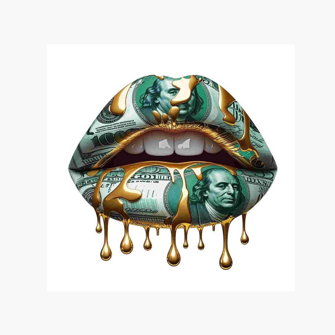 Money Lips #1 - Transparent Digital PNG Ready to Use - Etsy