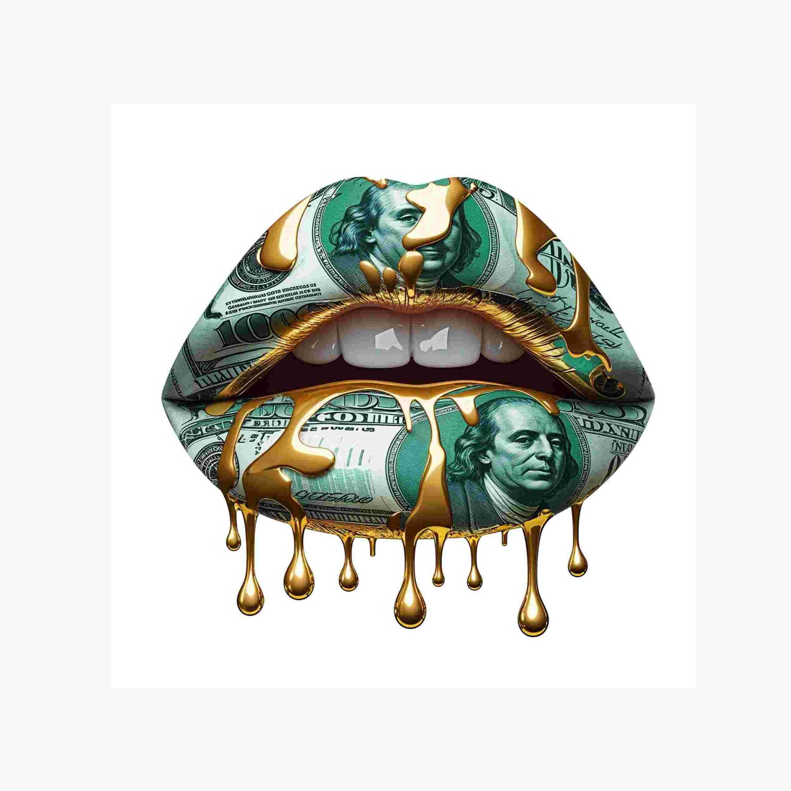 Money Lips #1 - Transparent Digital PNG Ready to Use - Etsy