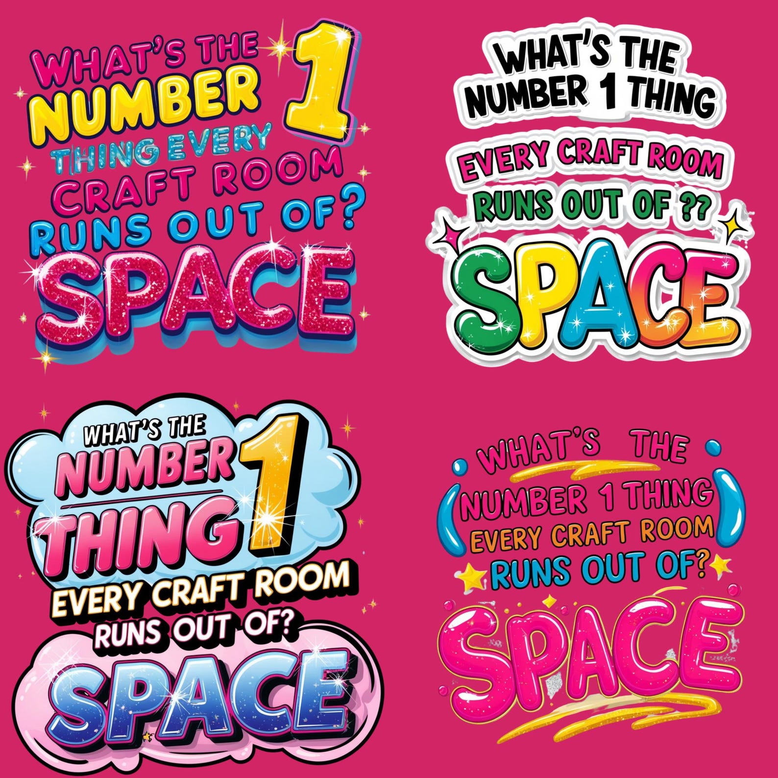 Funny Craft Room Quote PNG Bundle – “what’s the Number 1 Thing?” | Bold ...