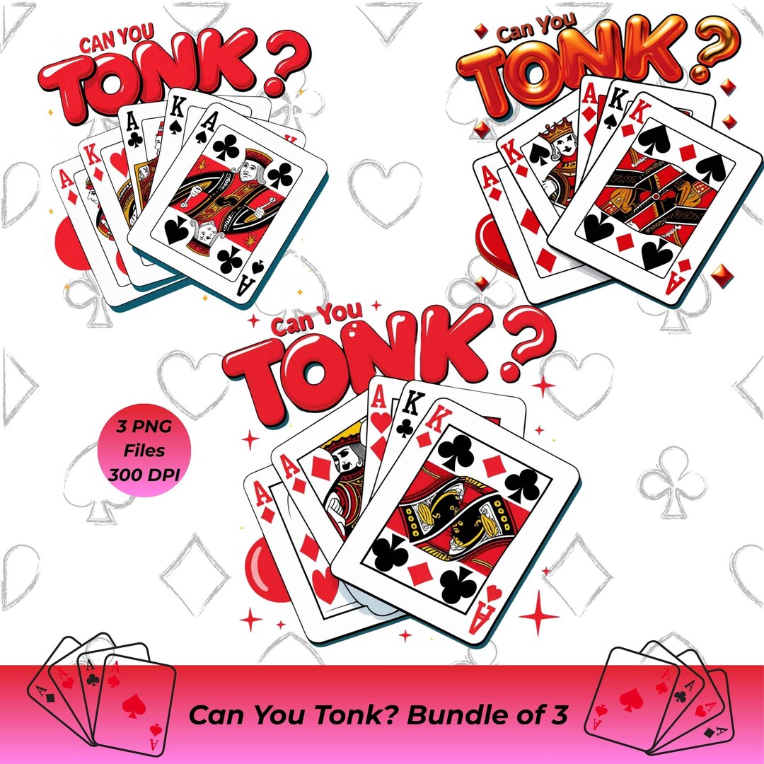 Can You Tonk? Bundle of 3 Bold Clip Art Pngs for Sublimation – High-res ...