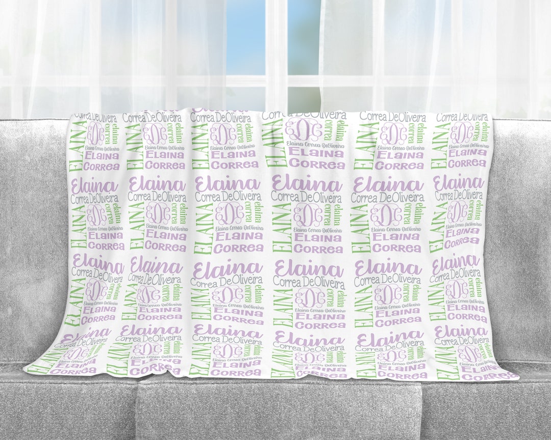 Personalized Throw Blanket, Custom Name Couch Blankets, Unique Gifts ...