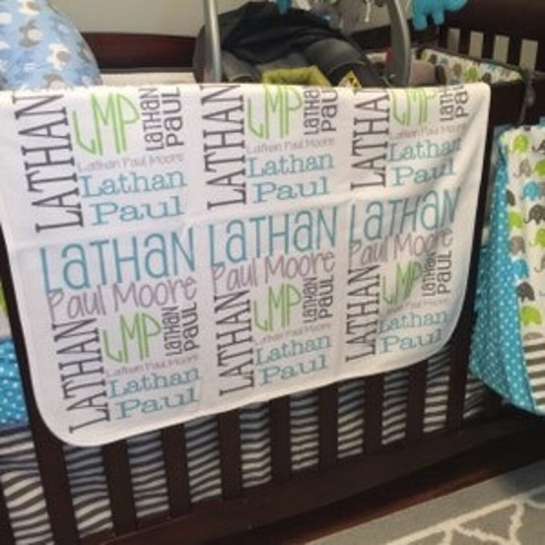 Personalized Baby Blanket, Newborn Swaddle Name Blankets, Monogrammed ...