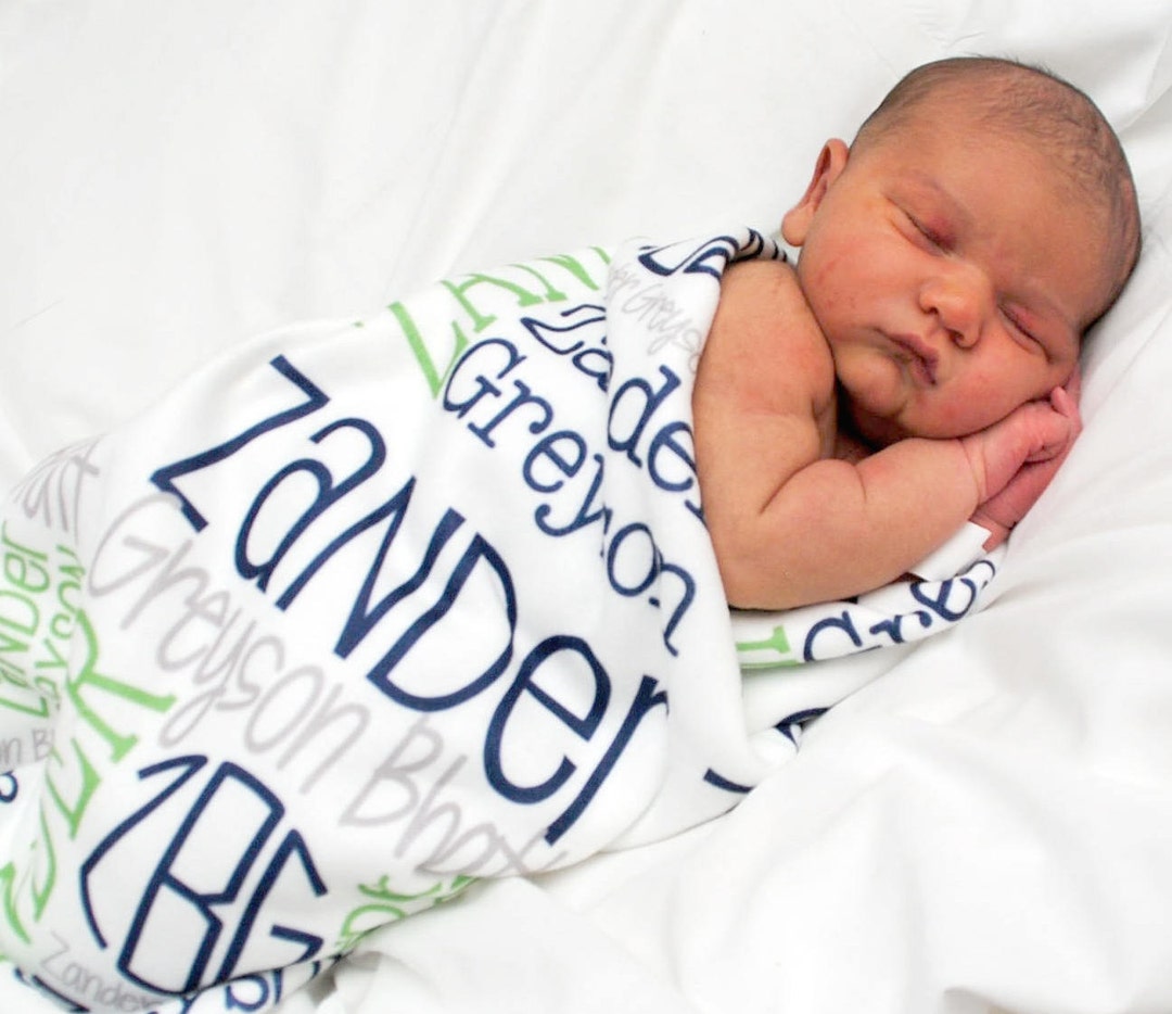 Personalized Baby Name Blanket, Monogrammed Newborn Blankets, Name ...