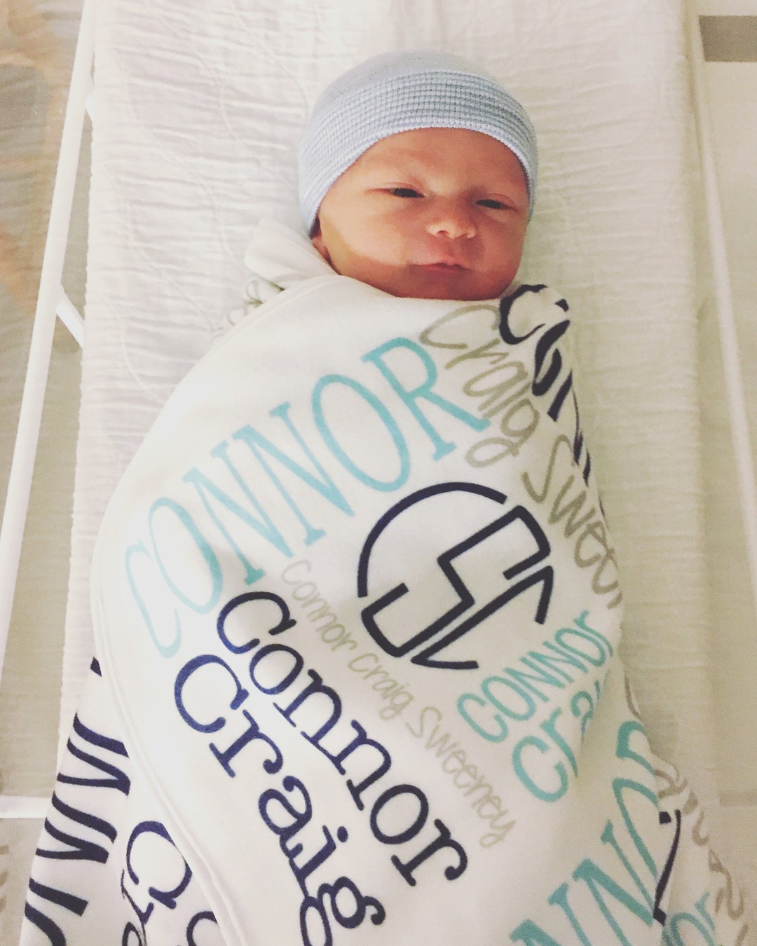 Personalized Baby Name Blanket, Monogrammed Newborn Blankets, Name ...