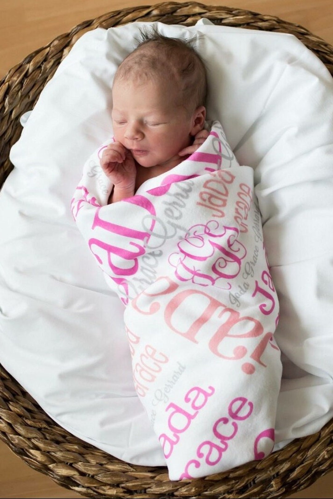 Baby Swaddle Blanket With Name, Personalized Blankets, Monogrammed ...
