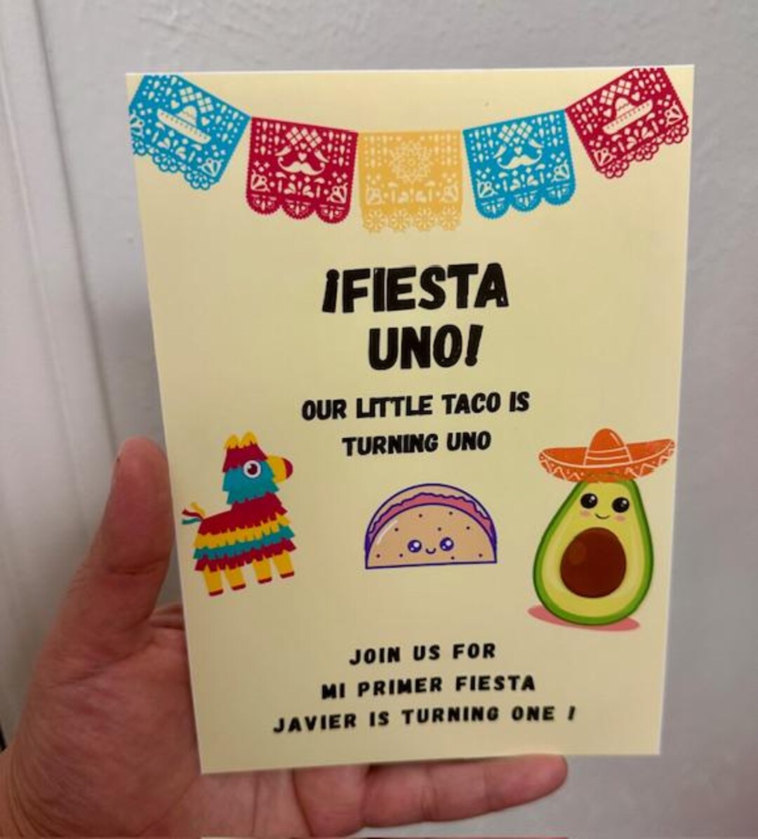 First Birthday Invitation – Printable Mexican Fiesta Theme – Taco ...