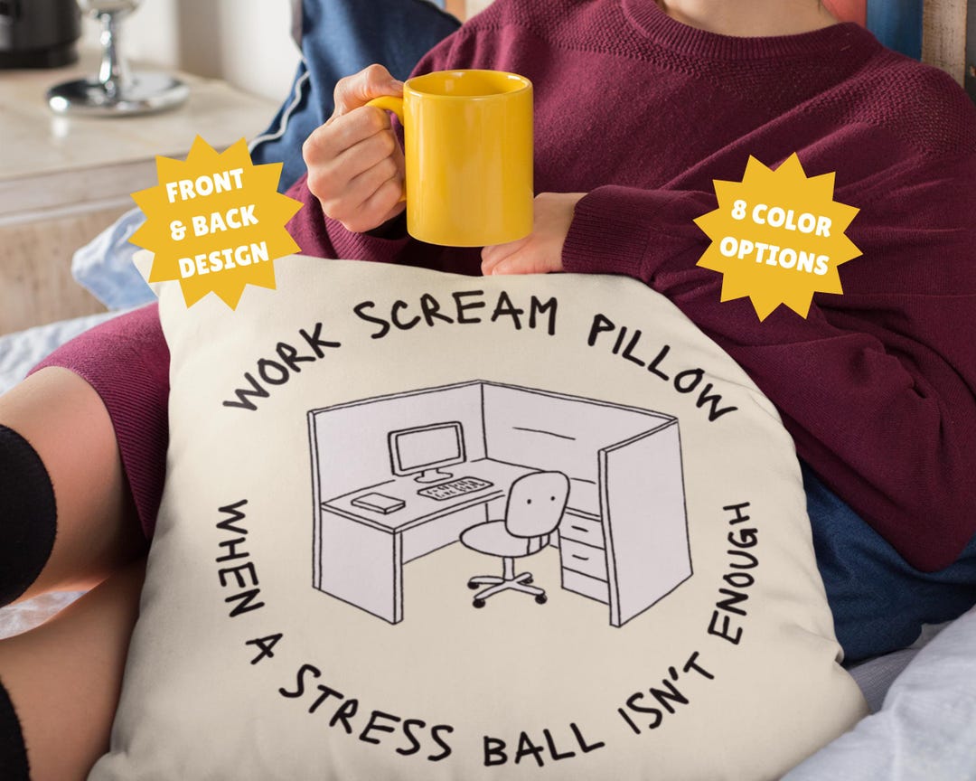 Scream Here Pillow, Work Scream Pillow, Scream Stress Relief, Place ...