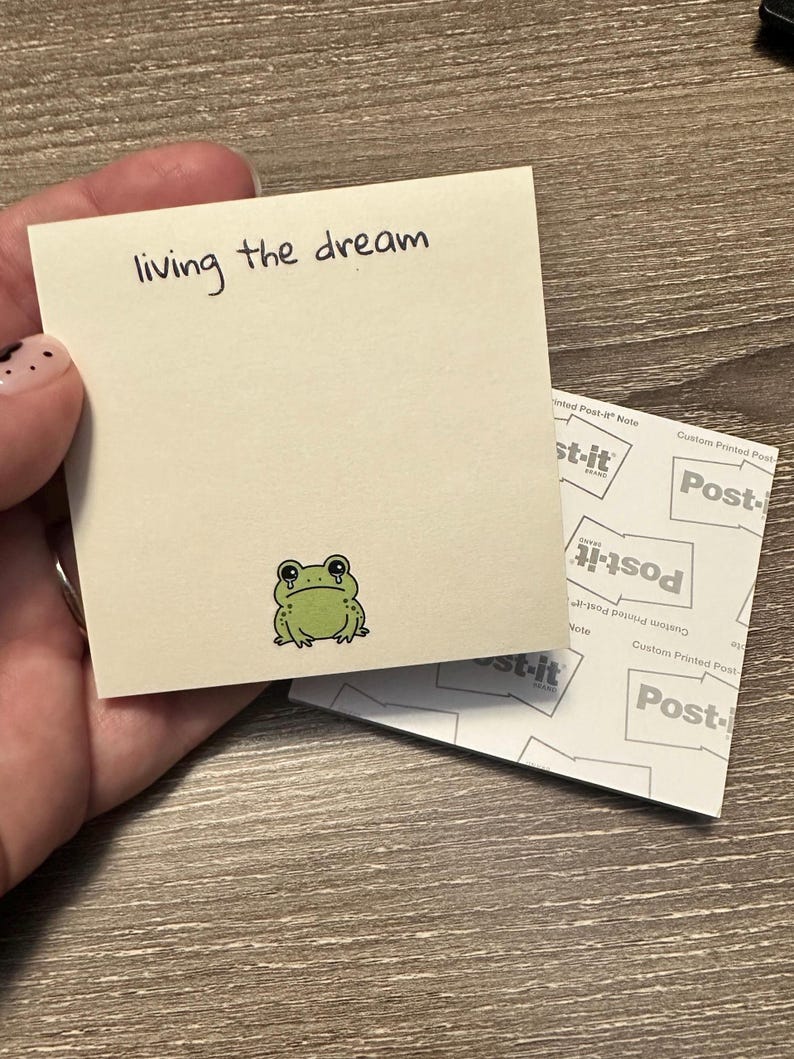 Living the Dream Sticky Notes, Funny Post-it Note, Funny Coworker Gift ...