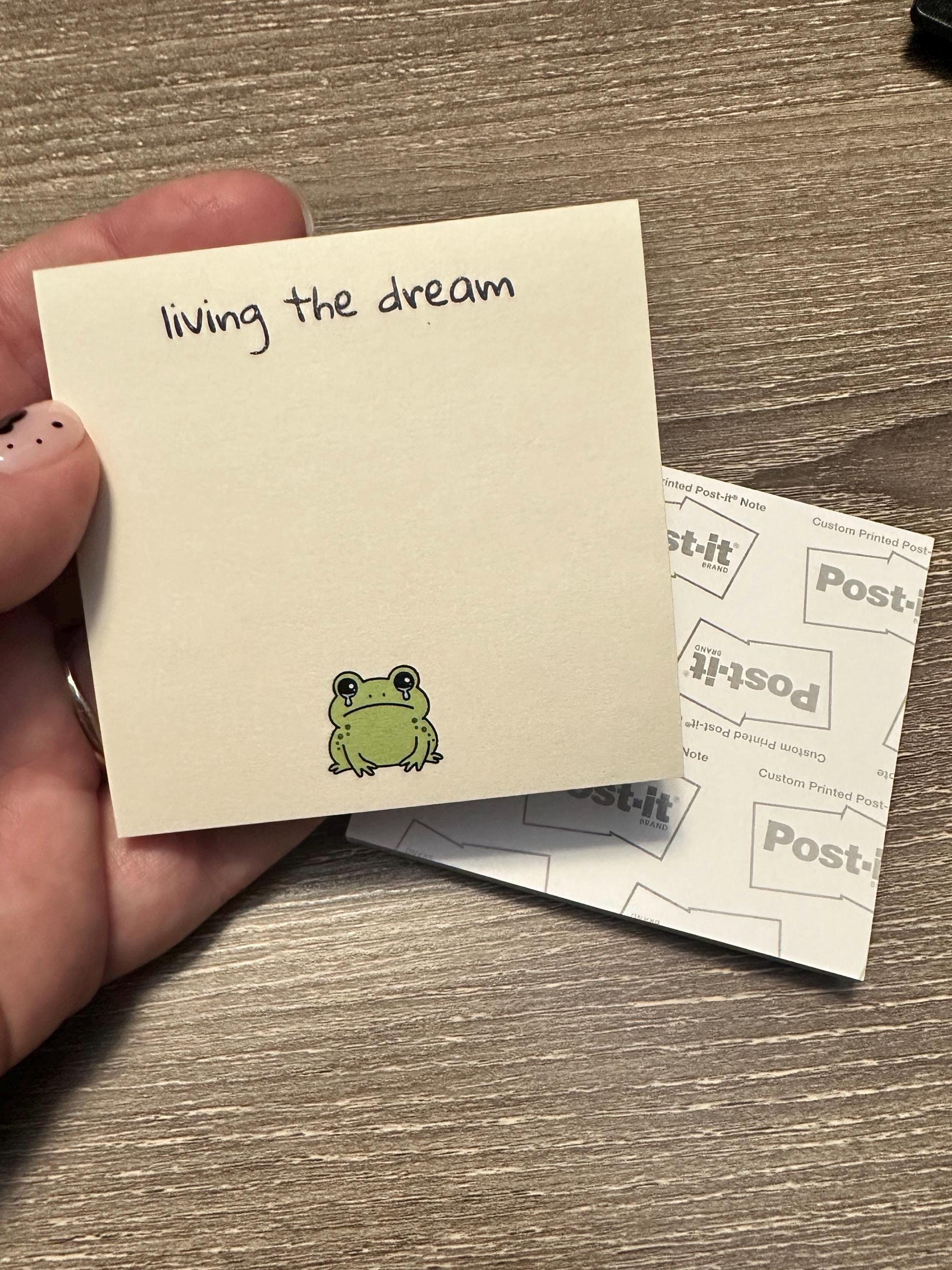Living the Dream Sticky Notes, Funny Post-it Note, Funny Coworker Gift ...