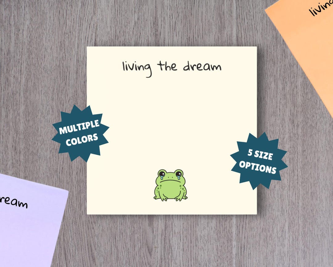 Living the Dream Sticky Notes, Funny Post-it Note, Funny Coworker Gift ...