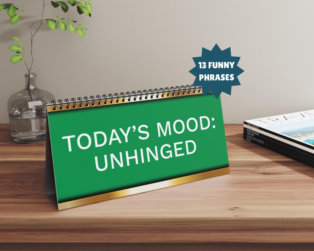 Funny Desk Plaque Flipbook, Funny Office Gift, Daily Desktop Corporate ...