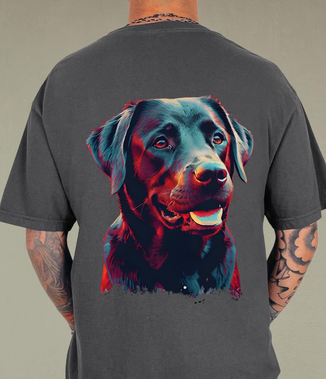 Black Lab Shirt, Black Labrador Gender Neutral Tee, Unique Artistic ...