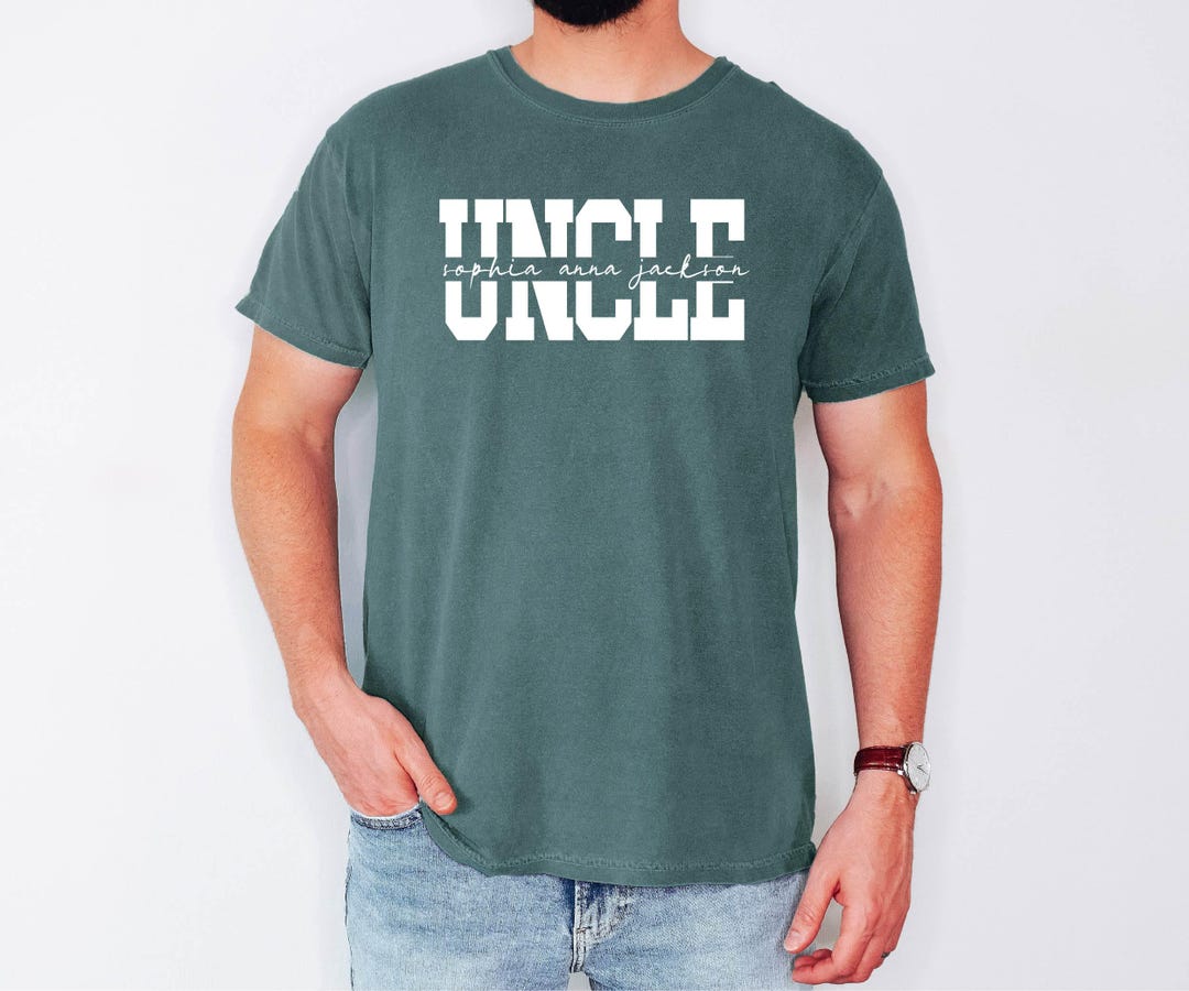 Personalized Uncle Kids Name Tee Custom Uncle Shirt,gift for Dad - Etsy