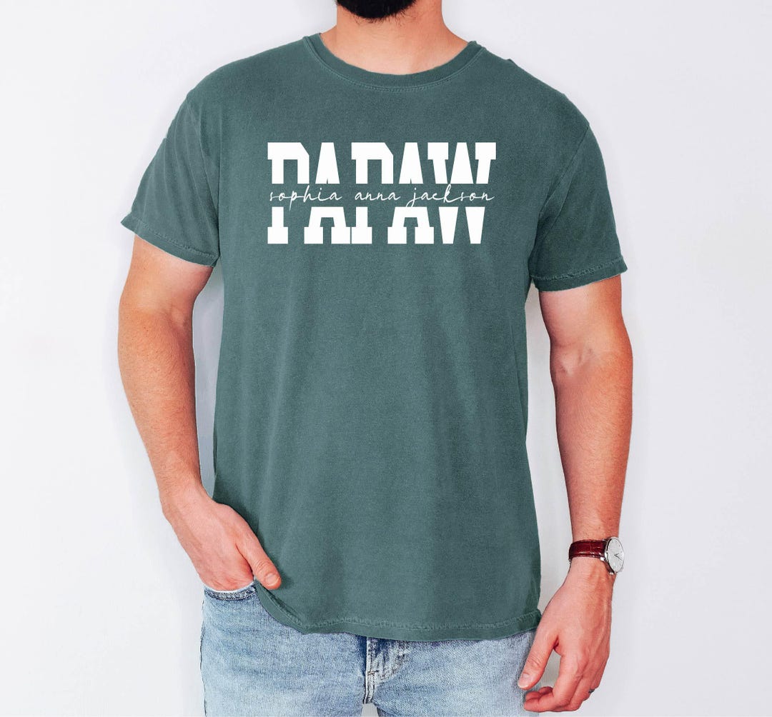 Papaw Shirt With Kids Names Shirt,custom Papaw Gift, Papaw Gift for ...